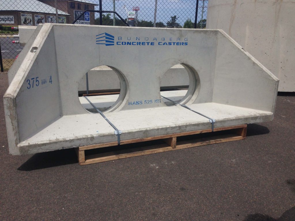 Double Cell Winged Headwall - Bundaberg Concrete Casters